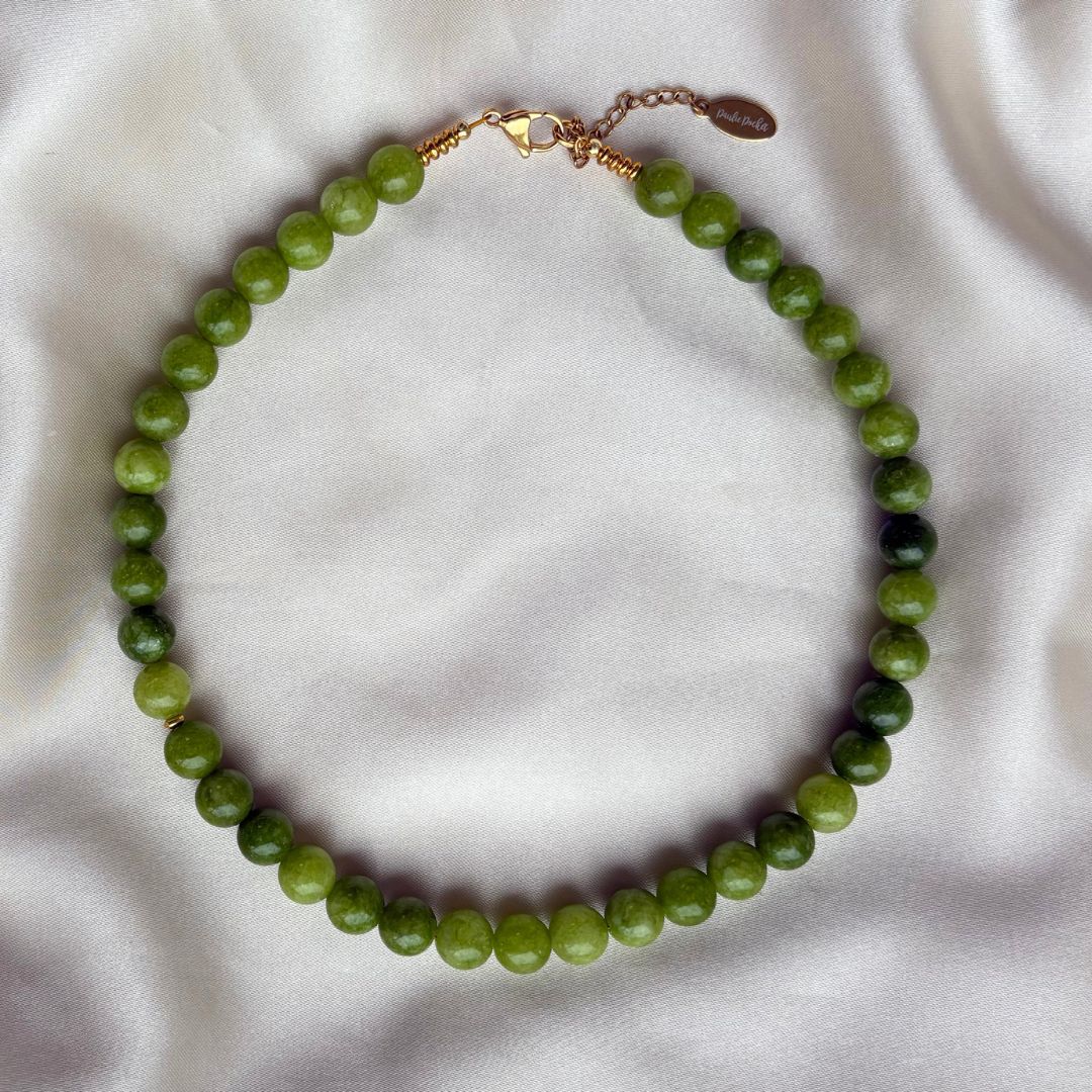 Green Beads Necklace | Groene ketting | Paulie Pocket | Paulie Pocket