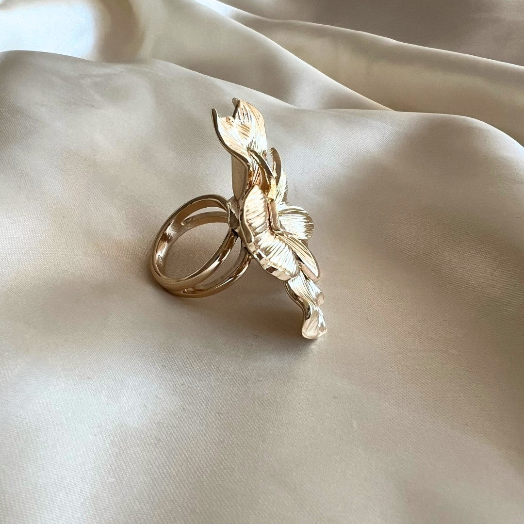 Aloha Bloom Ring - Gold | Paulie Pocket