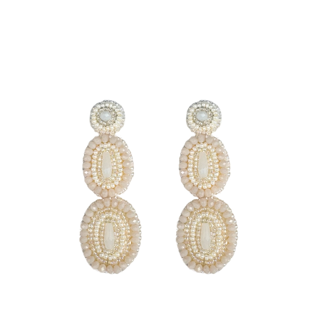 Ella Shine Earrings - Light Beige | Paulie Pocket